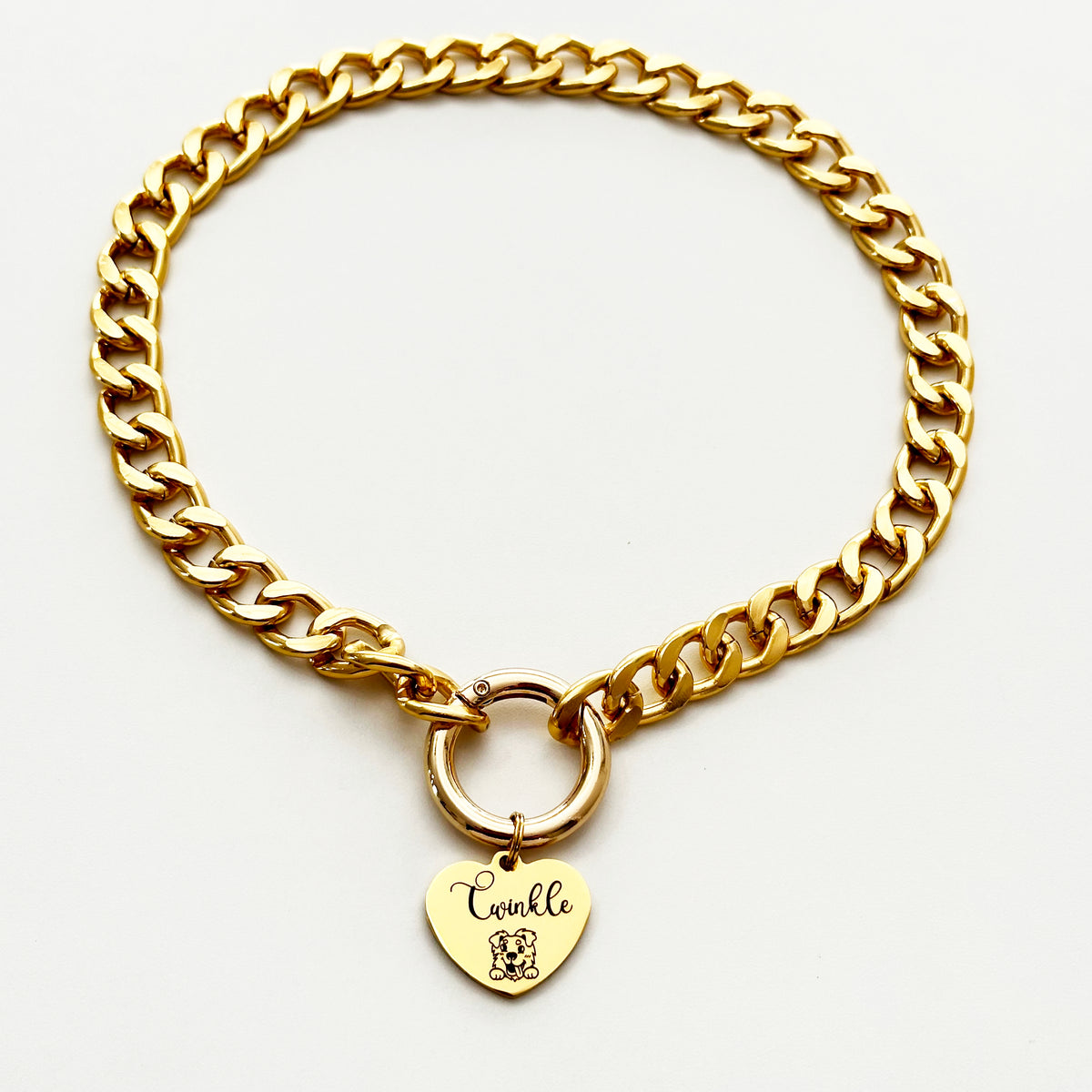 Customised Cuban Chain Link Dog Collar Necklace for Dog - Lightweight ...